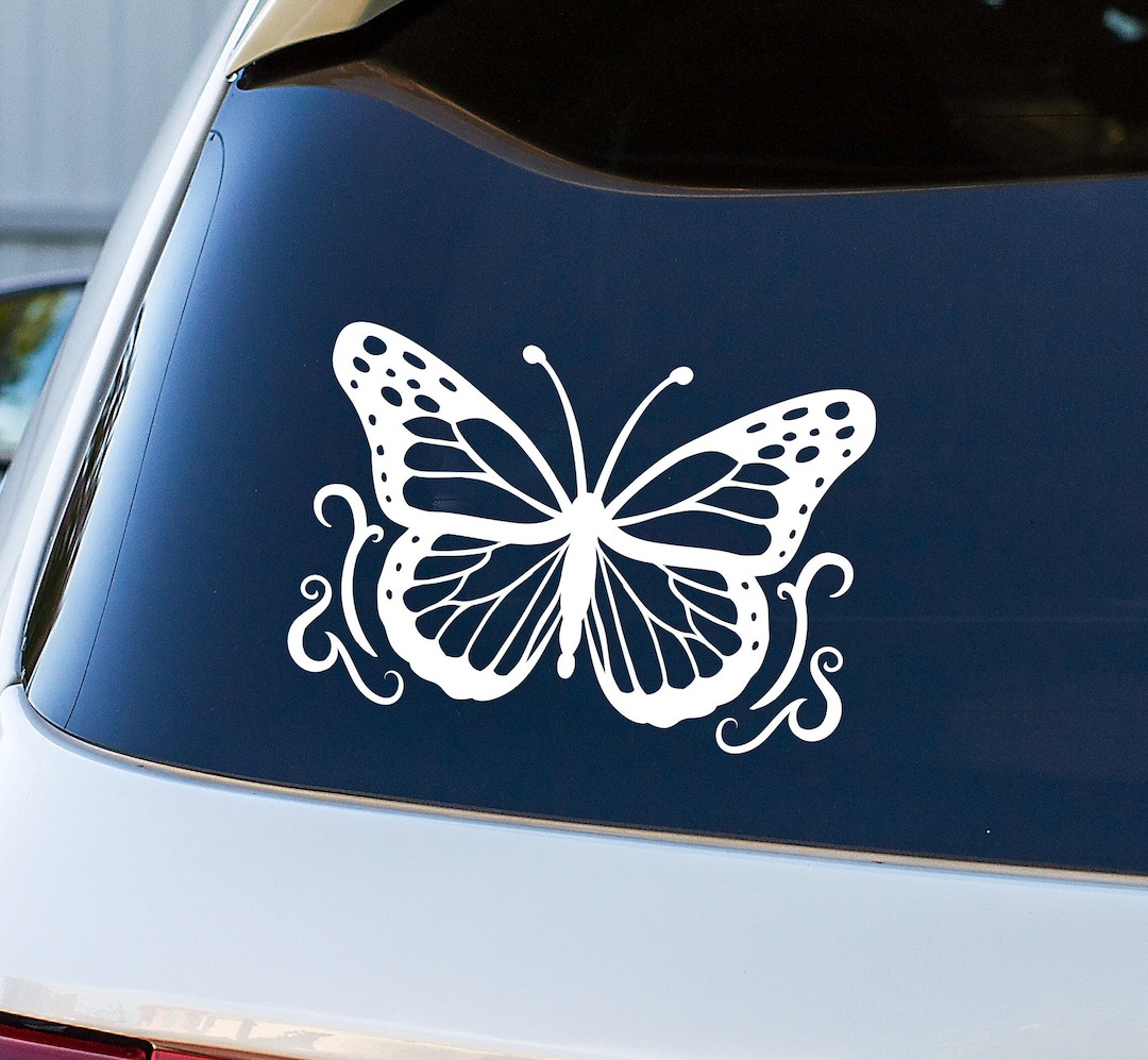 Monarch Butterfly Car Decal, Pretty Car Decal, Bug Car Decal, Butterfly ...