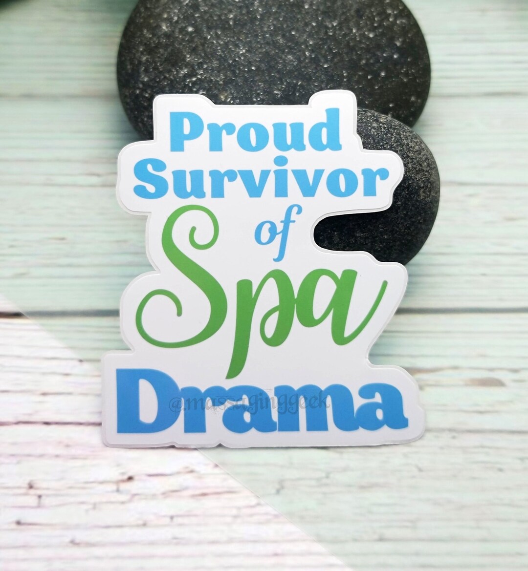 Spa Drama Meme Sticker, Massage Therapist Sticker, Sticker for Water ...