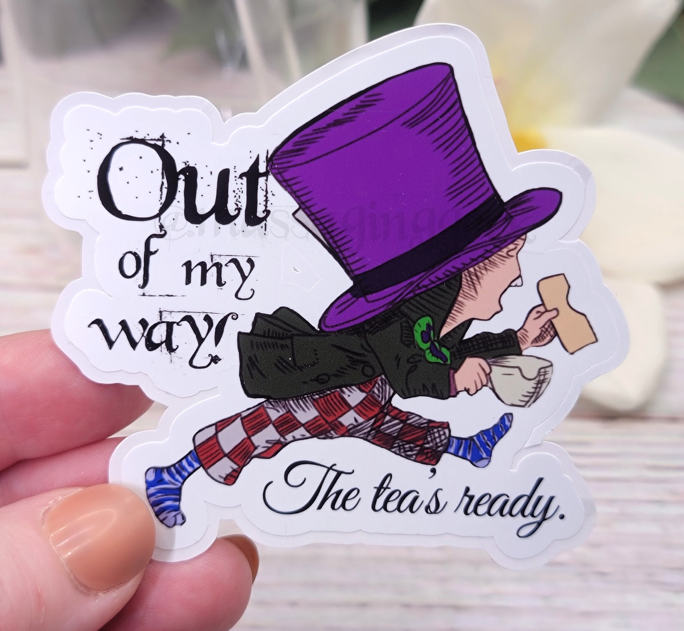 Mad Hatter Tea Sticker, Alice in Wonderland Sticker, Wonderland Tea ...