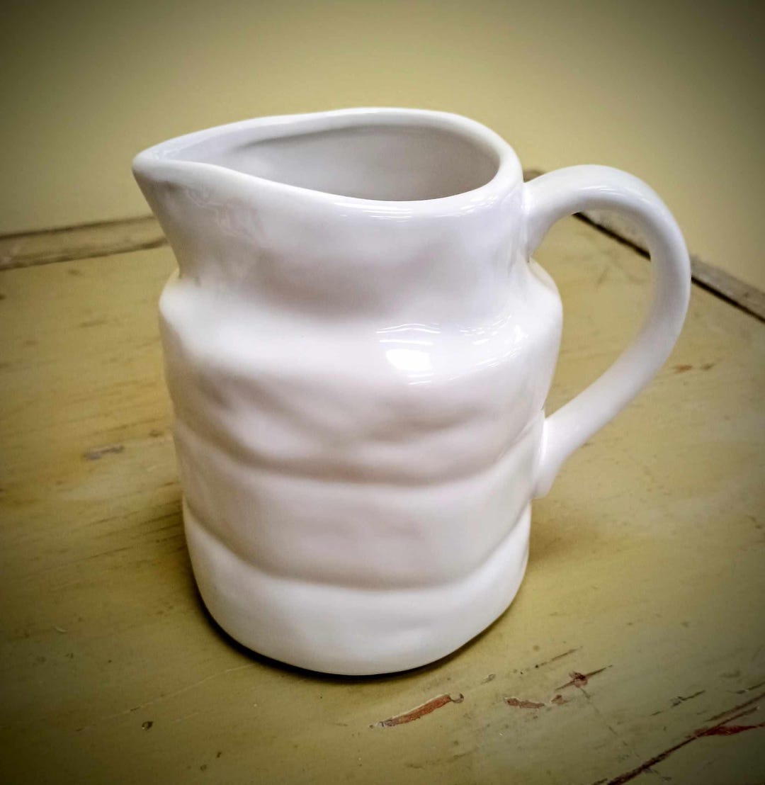 Creamer-stoneware Vintage Reproduction White - Etsy