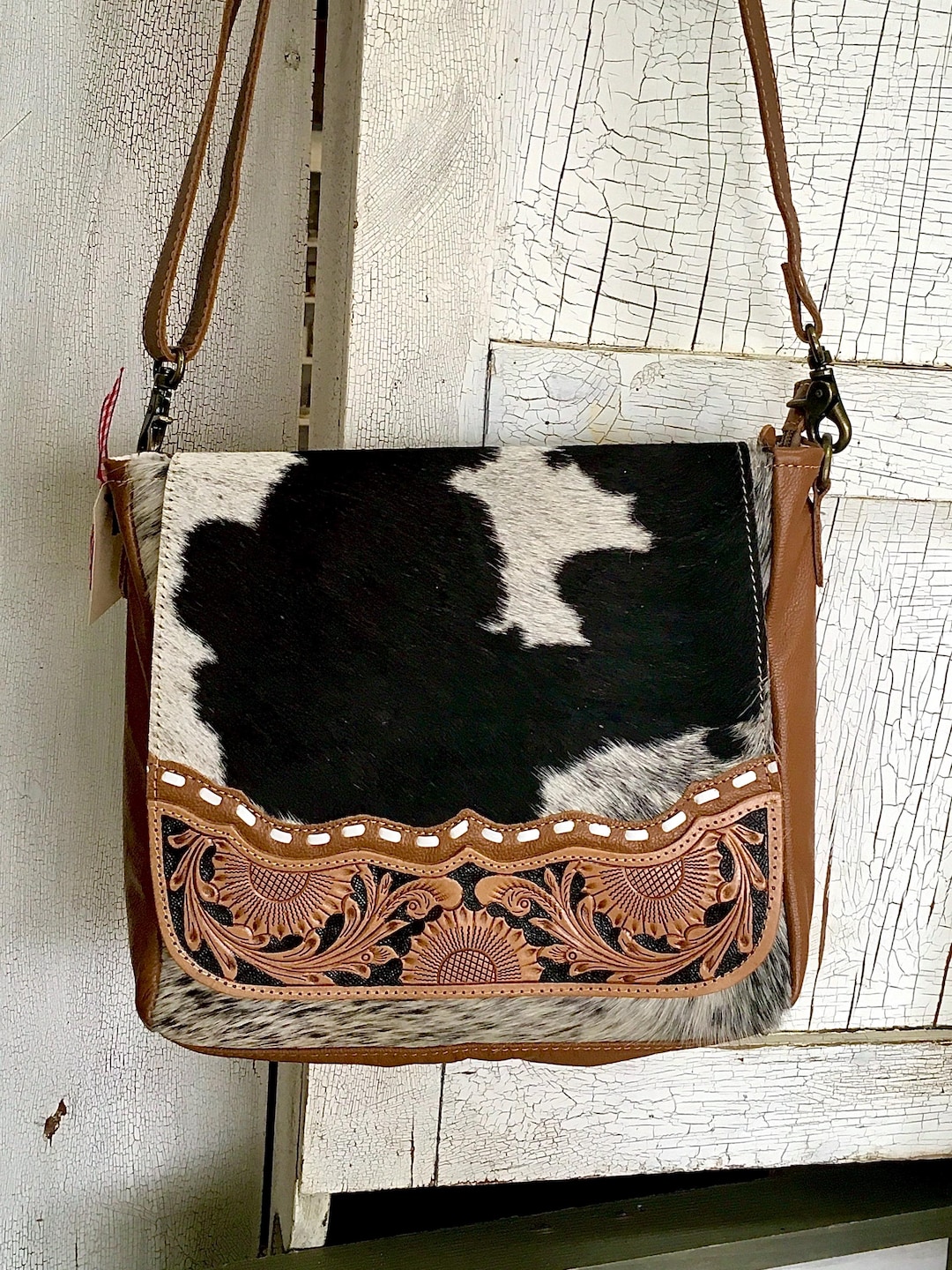 Western Cowhide Myra Crossbody Bag - Etsy