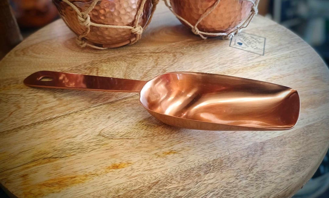 Copper Coated Stainless Steel Half Cup Scoop - Etsy