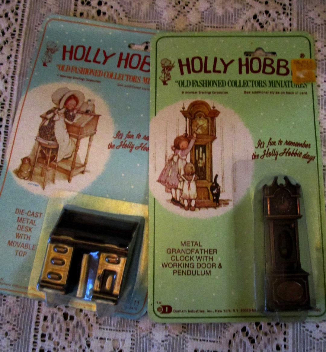 2 Holly Hobbie Miniatures Dollhouse Miniatures Metal - Etsy