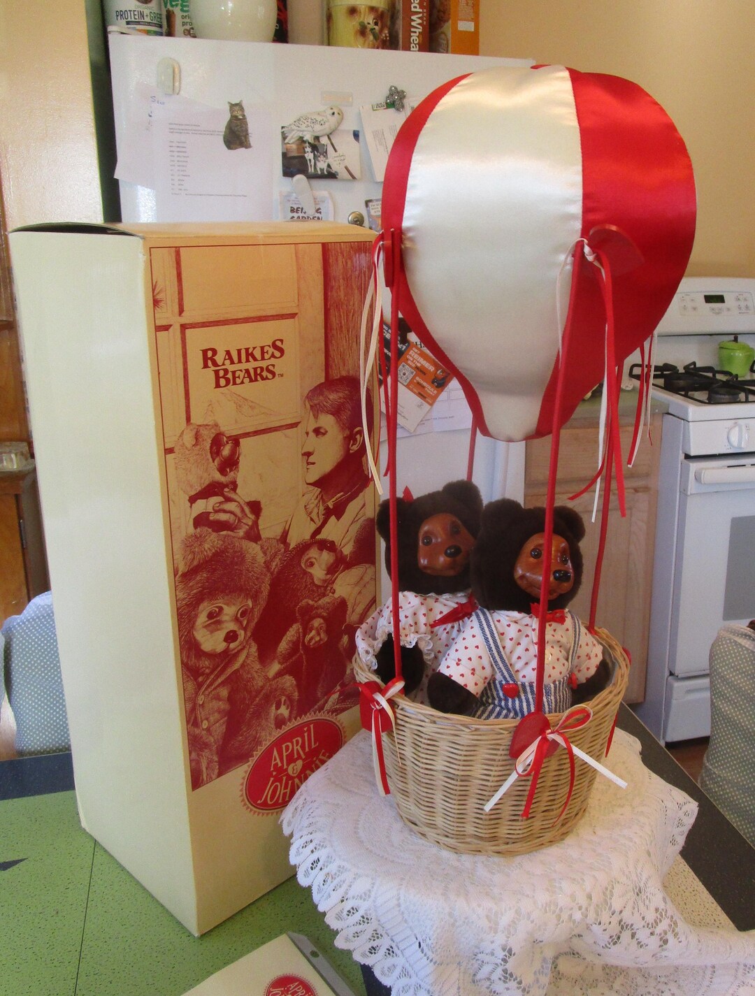Raikes Bears, Hot Air Balloon, April and Johnnie, Teddy Bears, Vintage Bears, Stuffed Bears ...