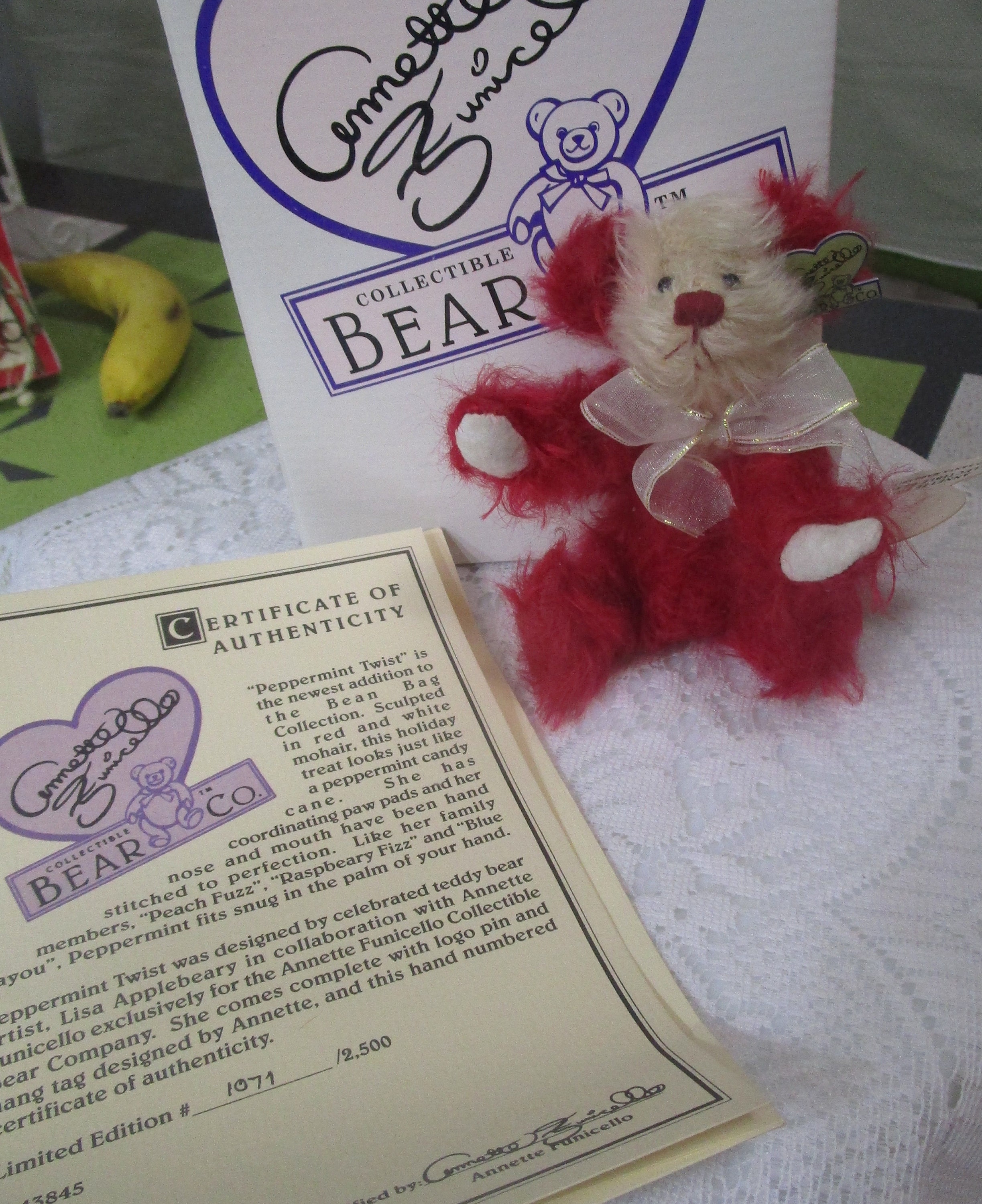 Annette Funicello Teddy Bear Peppermint Twist Stuffed Bear - Etsy