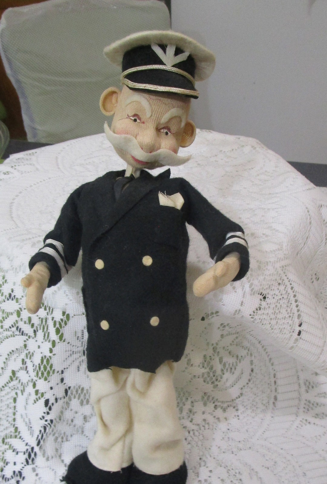 Shackman Doll Ship Captain Nautical Decor Felt Doll - Etsy