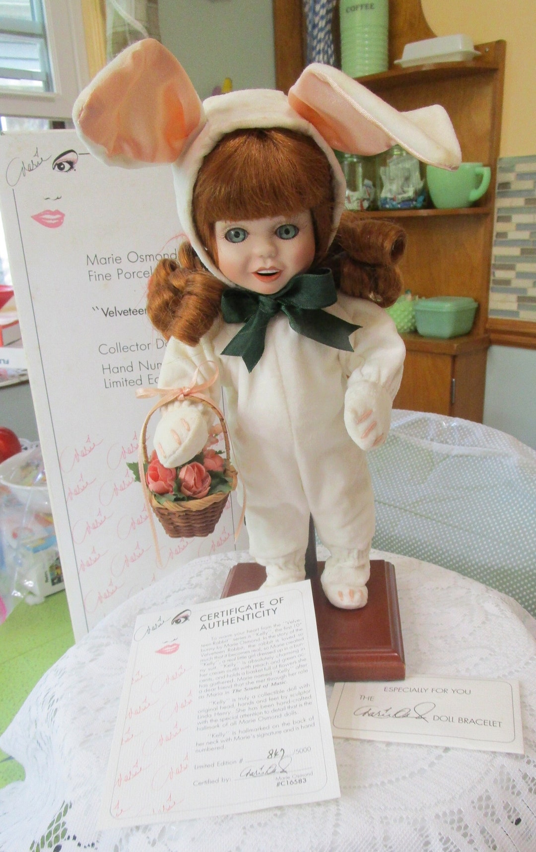 1995, Marie Osmond Doll, Rabbit Doll, Velveteen Rabbit, Porcelain Doll ...