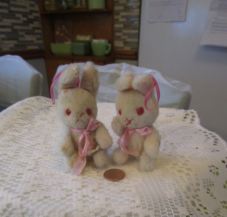 2, Miniature Bunnies, Miniature Animals, Miniature Rabbit, Stuffed ...