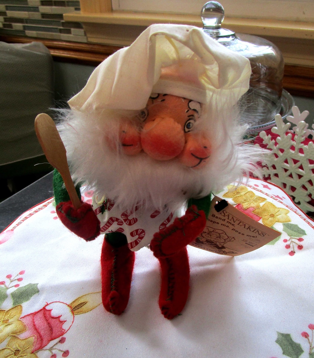 1982, Santakins, Baker Elf, Santa Doll, Elf Doll, Vintage Santa, Art ...