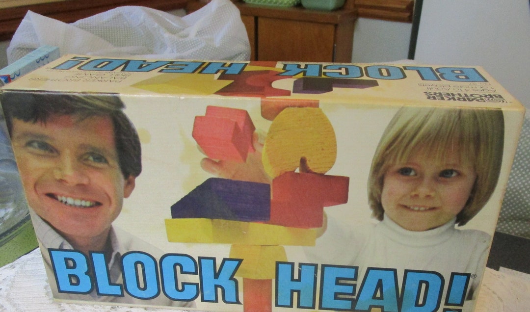 1979, Parker Brothers, Block Head, Building Game, Vintage Games, Wooden ...