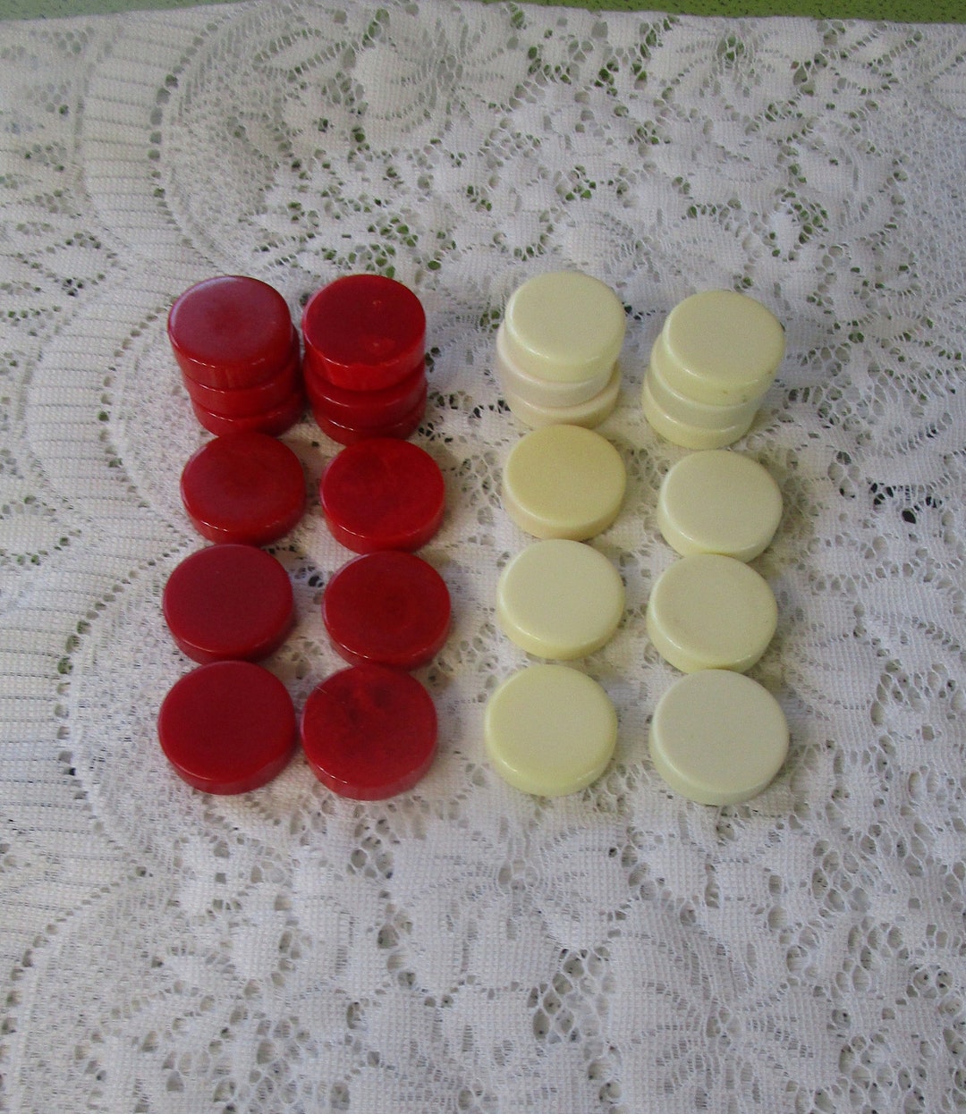 1920s, Bakelite Checkers, White Bakelite, Cherry Bakelite, Board Games ...