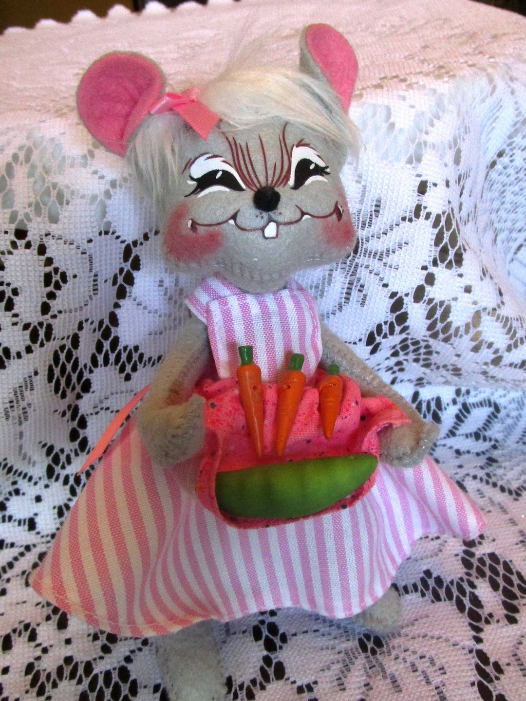 Annalee Mouse, Garden Mouse, Annalee Doll, Vintage Doll, Mouse Figurine ...