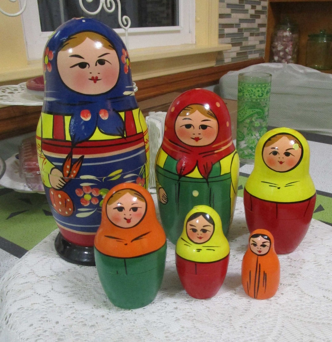 Stacking Dolls, Wooden Dolls, Vintage Dolls, Russian Dolls, Matreshka ...