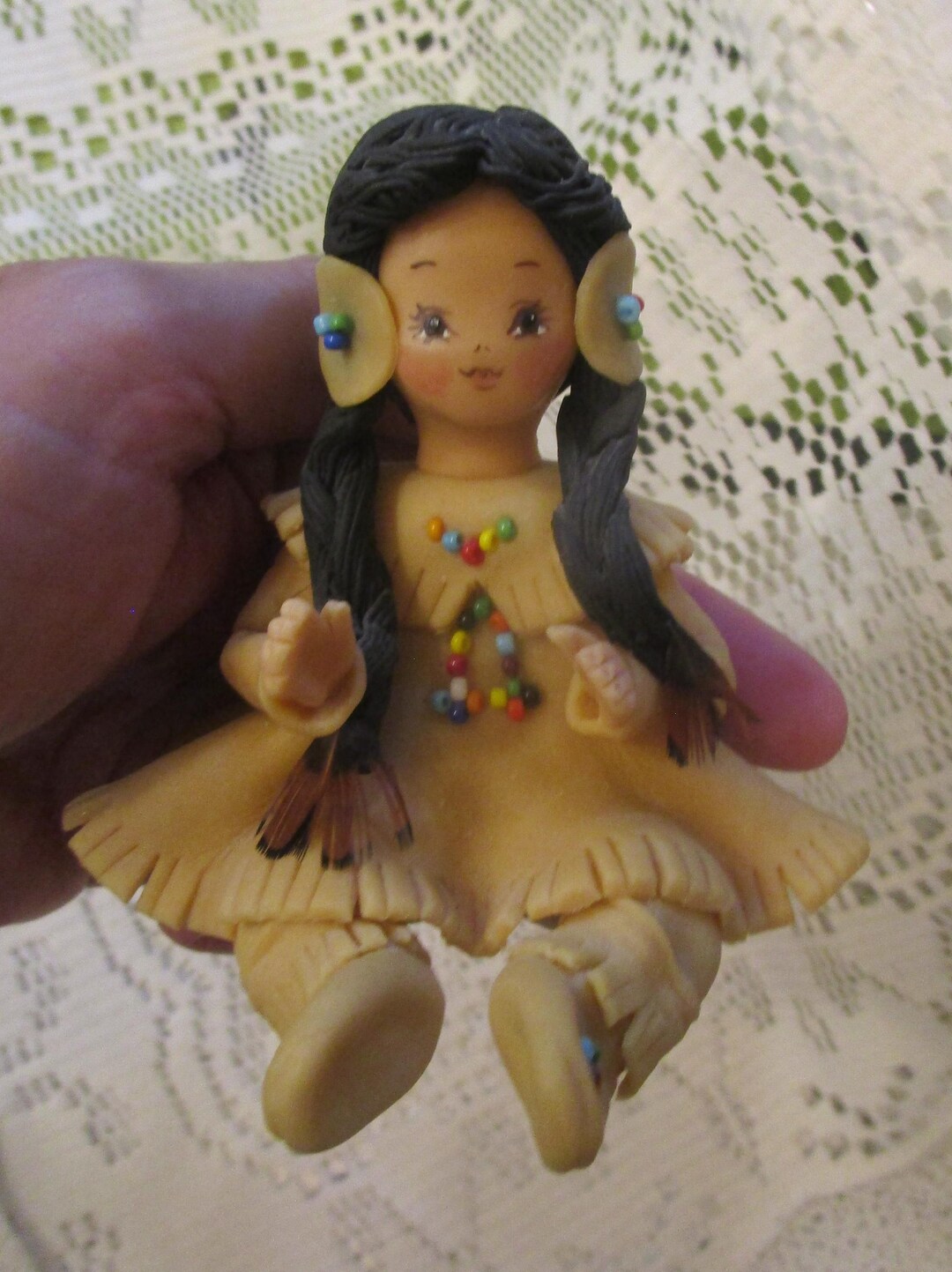 Polymer Clay, Indian Girl, Indian Figurine, Indian Doll, Art Doll, OOAK ...