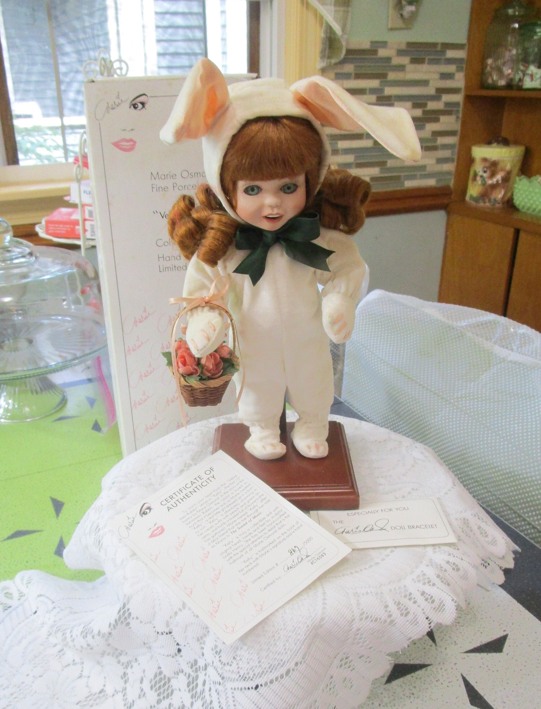 1995, Marie Osmond Doll, Rabbit Doll, Velveteen Rabbit, Porcelain Doll ...