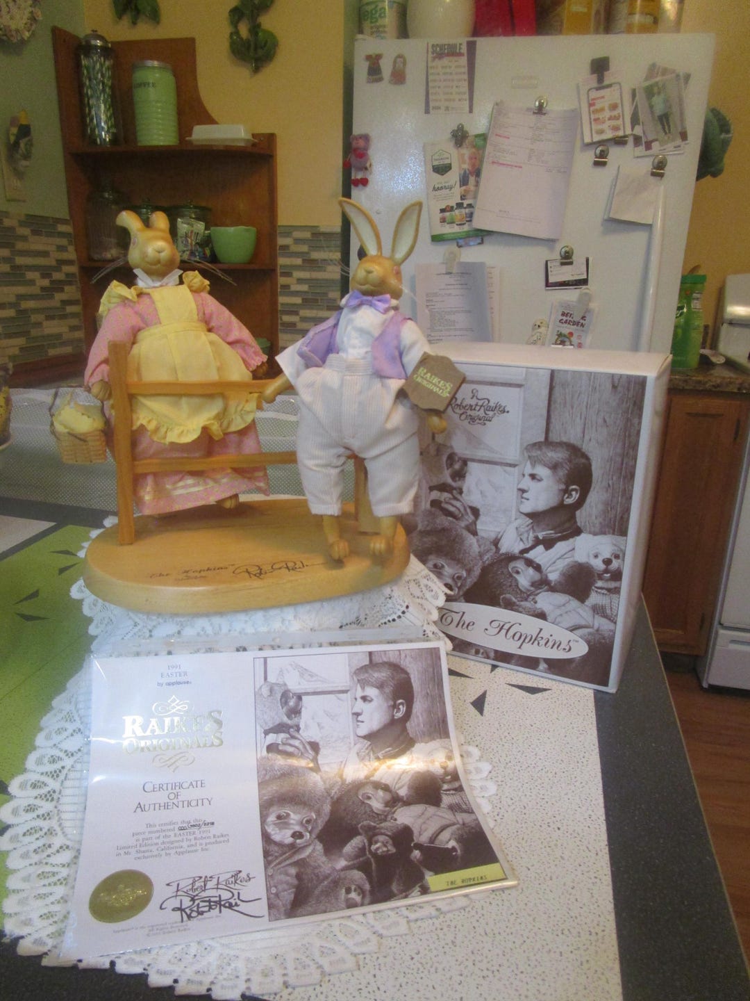 1991, Raikes Bunnies, Raikes Hopkins, Artist Signed, Vintage Rabbits ...