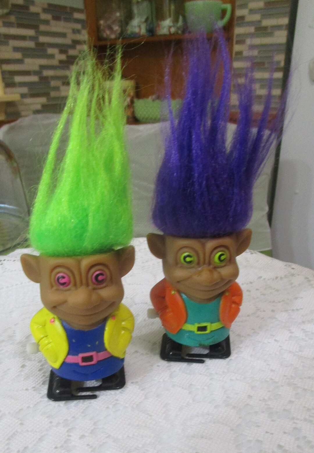 2, Windup Trolls, Windup Toys, Troll Dolls, Vintage Trolls, Plastic ...