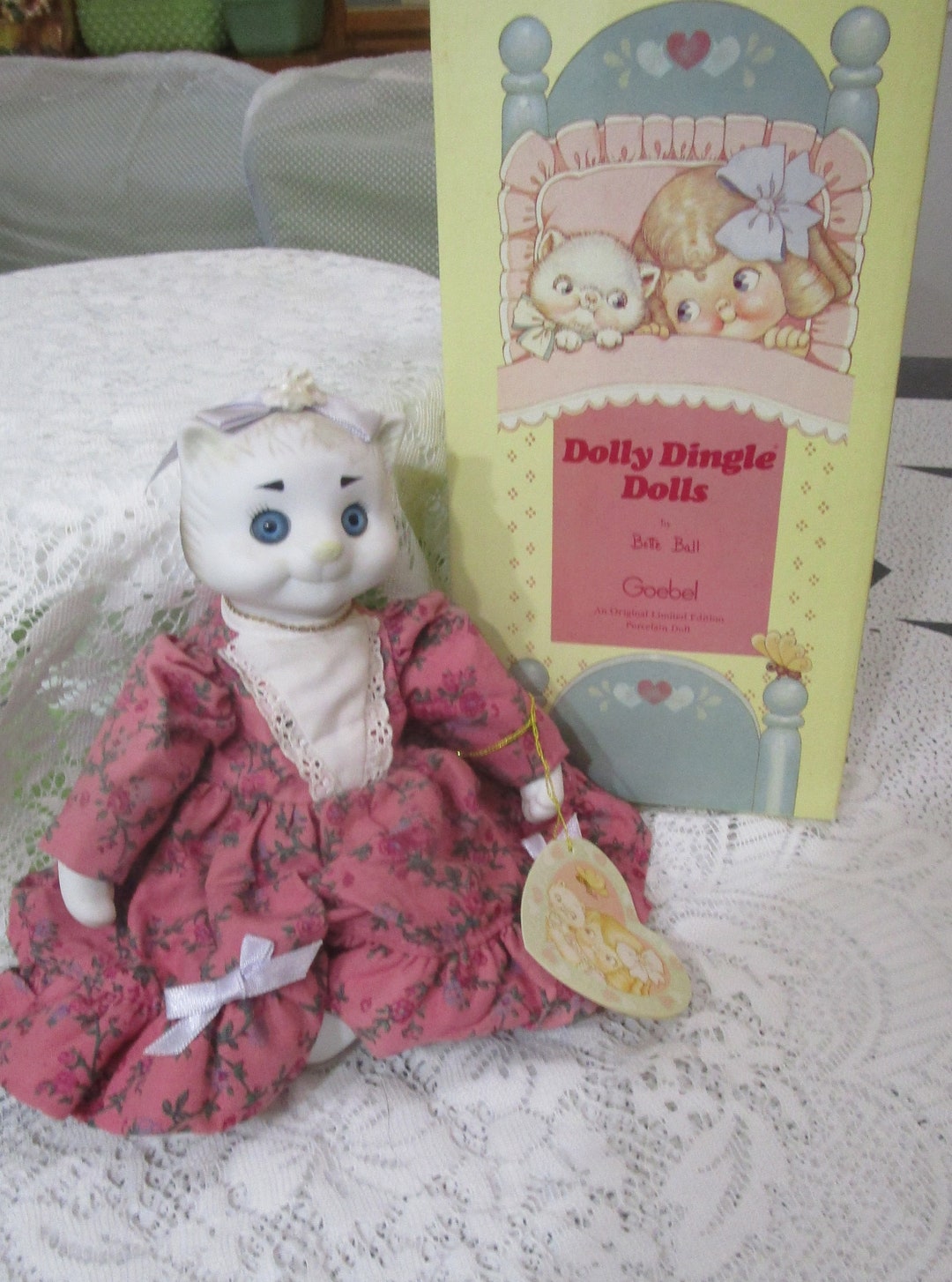 1994, Dolly Dingle, Cat Doll, Porcelain Doll, Dolly Dingle Cat, Vintage ...