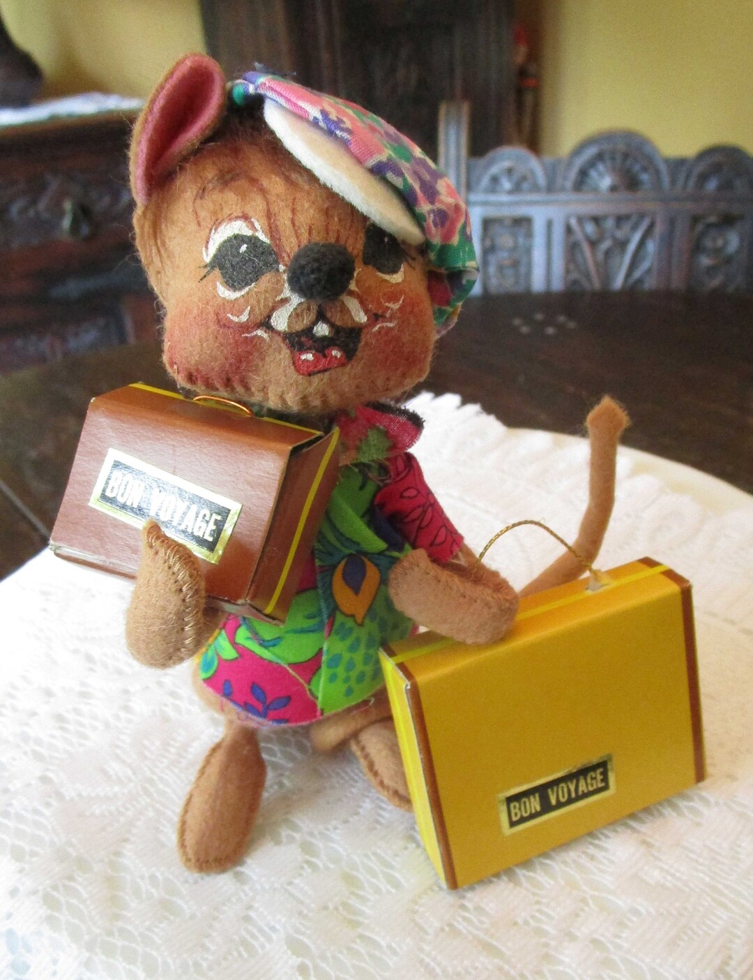 1989, Annalee Mouse, Bon Voyage Mouse, Annalee Doll, Vintage Doll ...