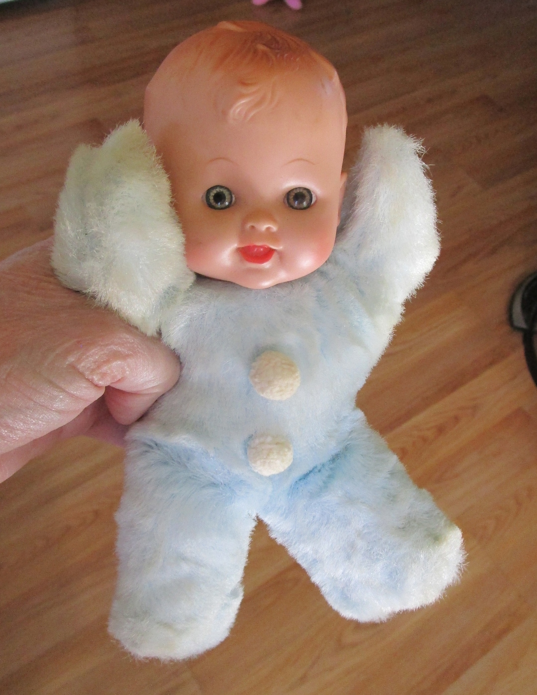 Fuzzy Doll, Vintage Doll, Baby Doll, Baby Toy, Vinyl Doll, Vintage Baby ...