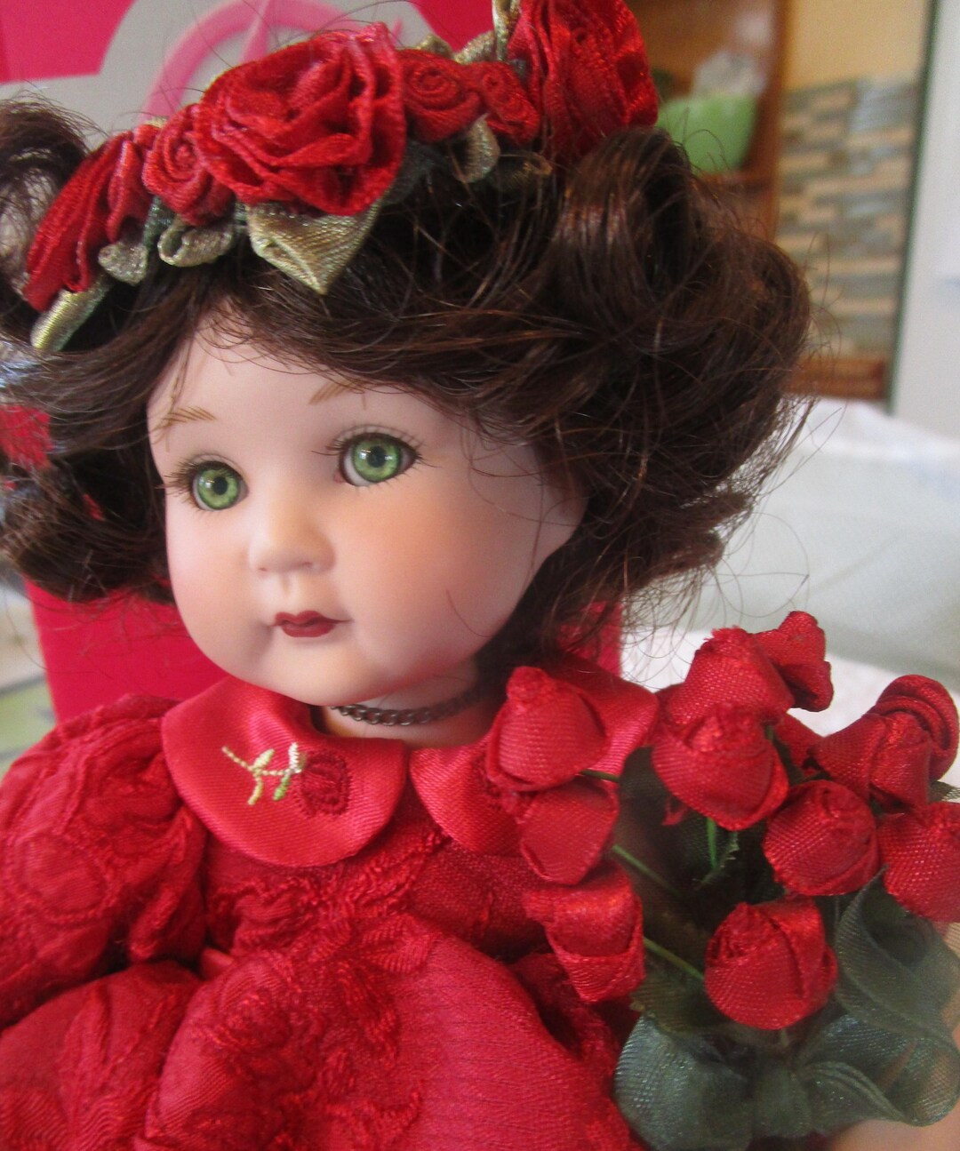 Marie Osmond Doll, Tiny Tot, Baby Doll, Roses, Porcelain Doll, Marie ...