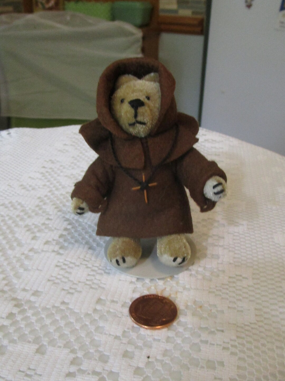 Miniature Bear, Monk Bear, Artist Bear, Teddy Bear, Vintage Bear, Toy ...
