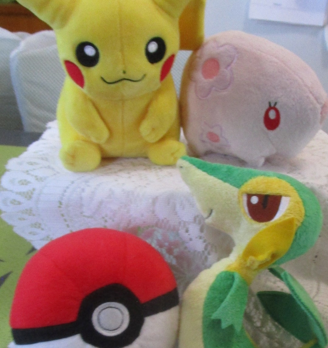 4, Stuffed Pokemon, Pikachu, Pokeball, Pokemon Plushies, Plush Pokemon ...