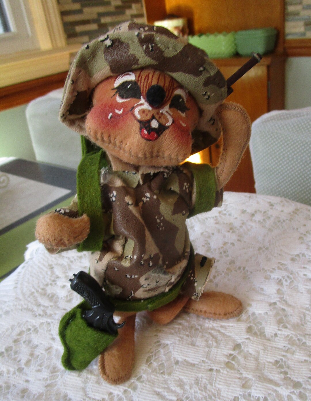1991, Annalee Mouse, Army Mouse, Annalee Doll, Vintage Doll, Mouse ...