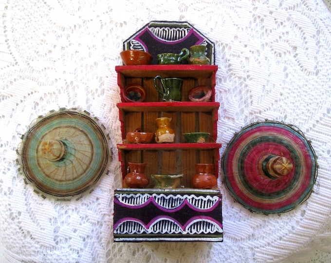 Miniature Pottery, Mexican Pottery, Dollhouse Shelf, Dollhouse Pottery ...