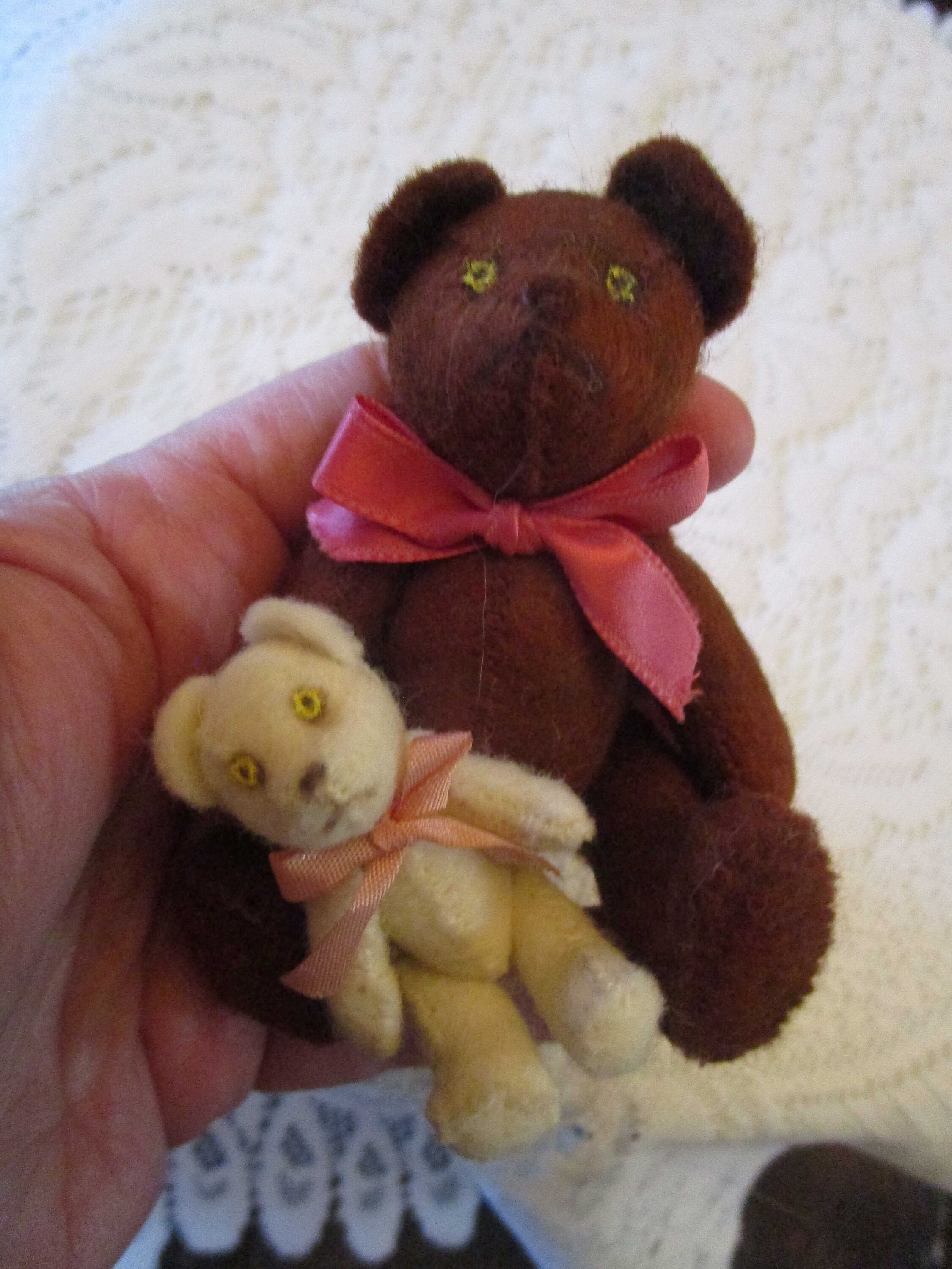 2 Miniature Teddy Bears Vintage Bears Toy Bears Teddy - Etsy