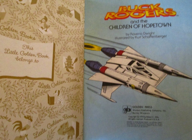 1979 Buck Rogers Golden Book Children Books Vintage Books - Etsy