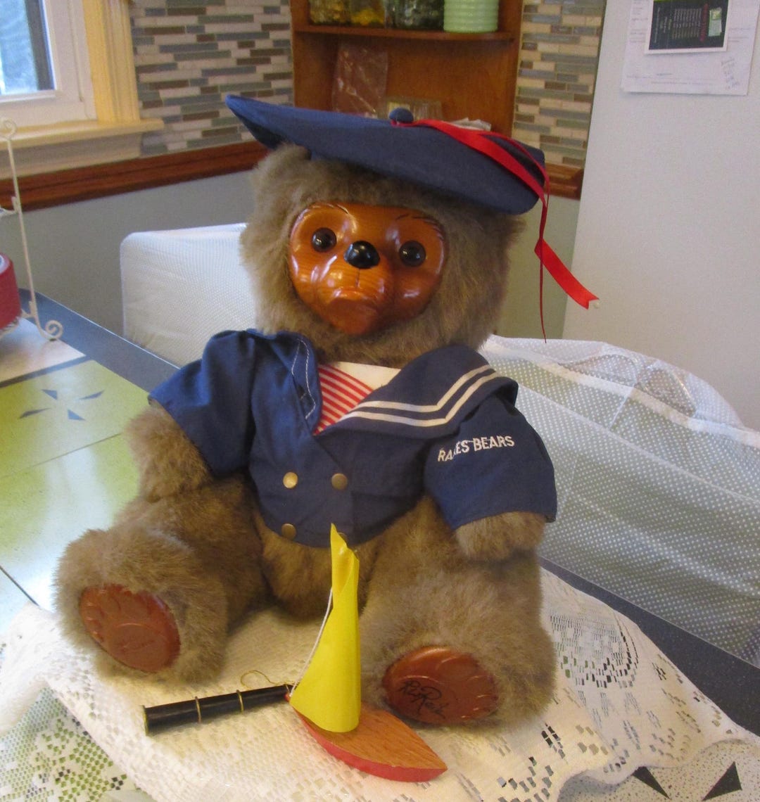 15 in Raikes Sailor Pouty Bear With Boat and Telescope - Etsy