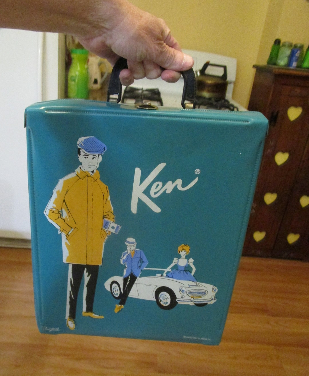 1962, Mattel, Ken Case, Ponytail, Austin Healey Graphics, Vintage ...