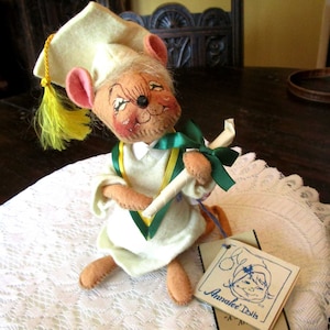 Annalee Mouse, Graduation Mouse, Annalee Doll, Vintage Doll, Mouse ...