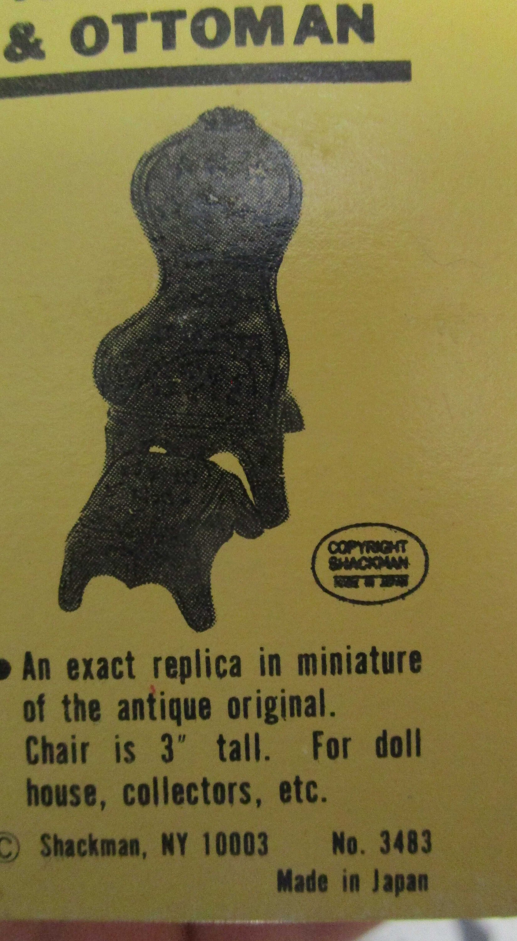 Shackman Dollhouse Chair Victorian Picture Vintage - Etsy