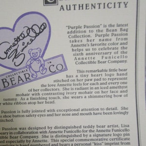 Annette Funicello, Teddy Bear, Purple Passion, Stuffed Bear, Vintage ...