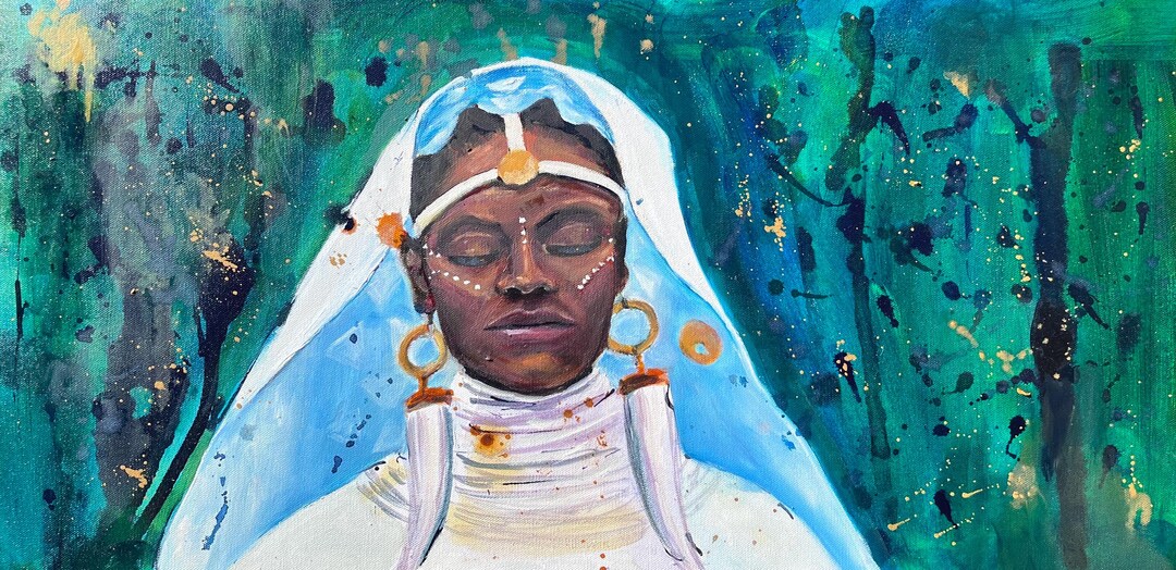Original Shuri Oil Painting Black Panther Princess Marvel African Queen ...