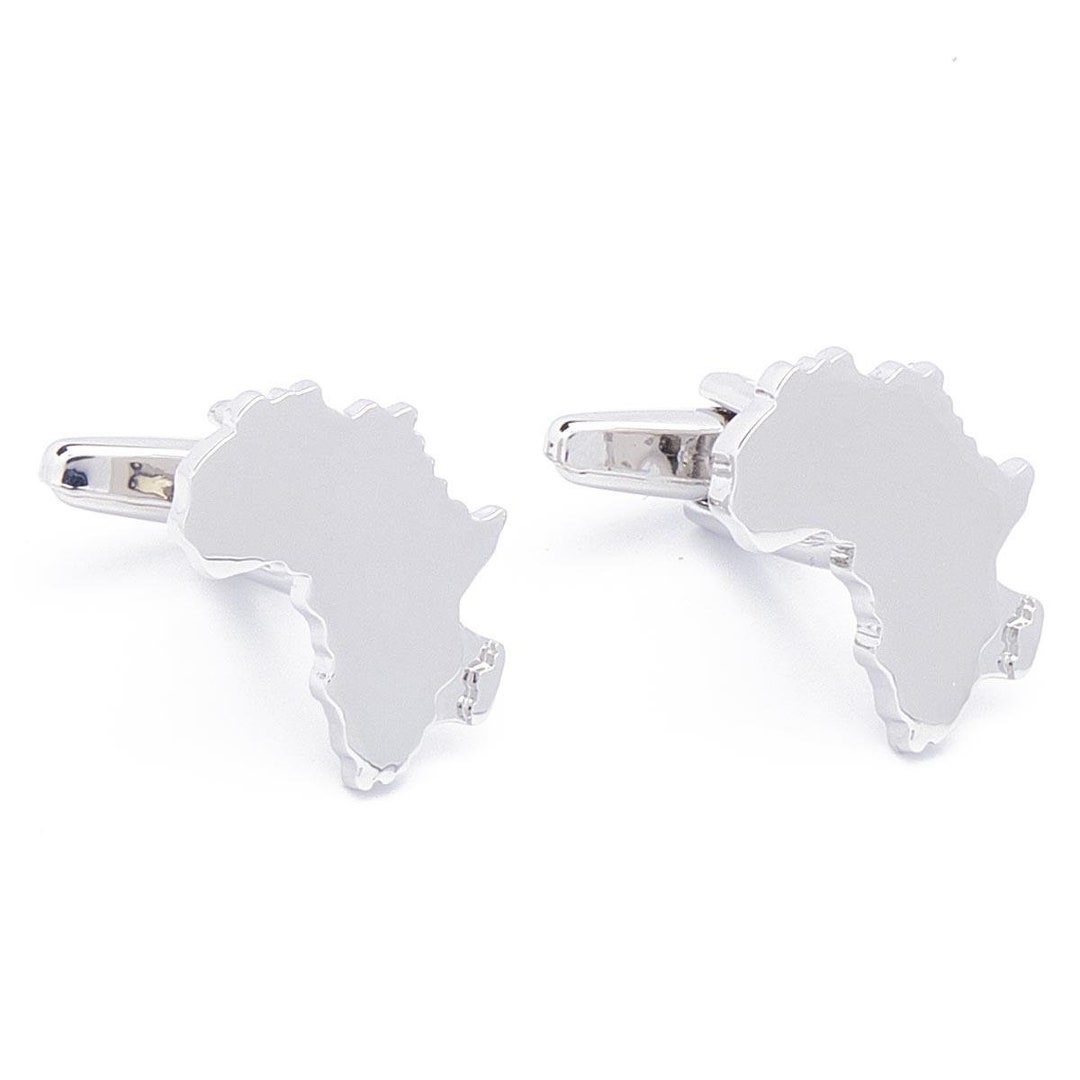 Cufflinks African Map Outline Silver - Etsy
