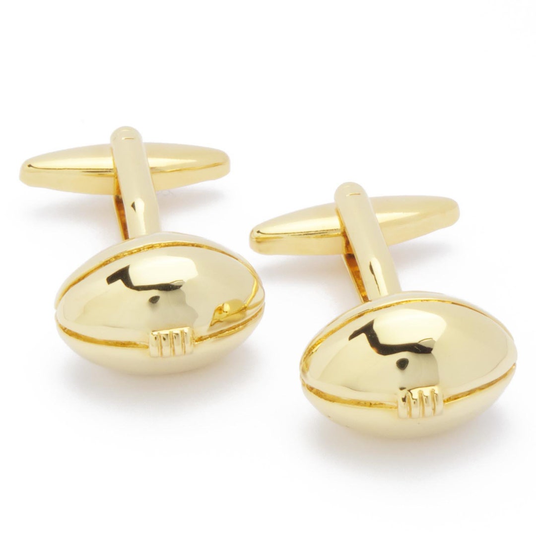 Cufflinks Ball Rugby Rugby Ball American Footbal Gold - Etsy
