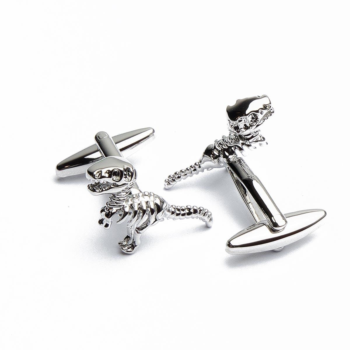 Cufflinks T-rex Dinosaur Silver - Etsy