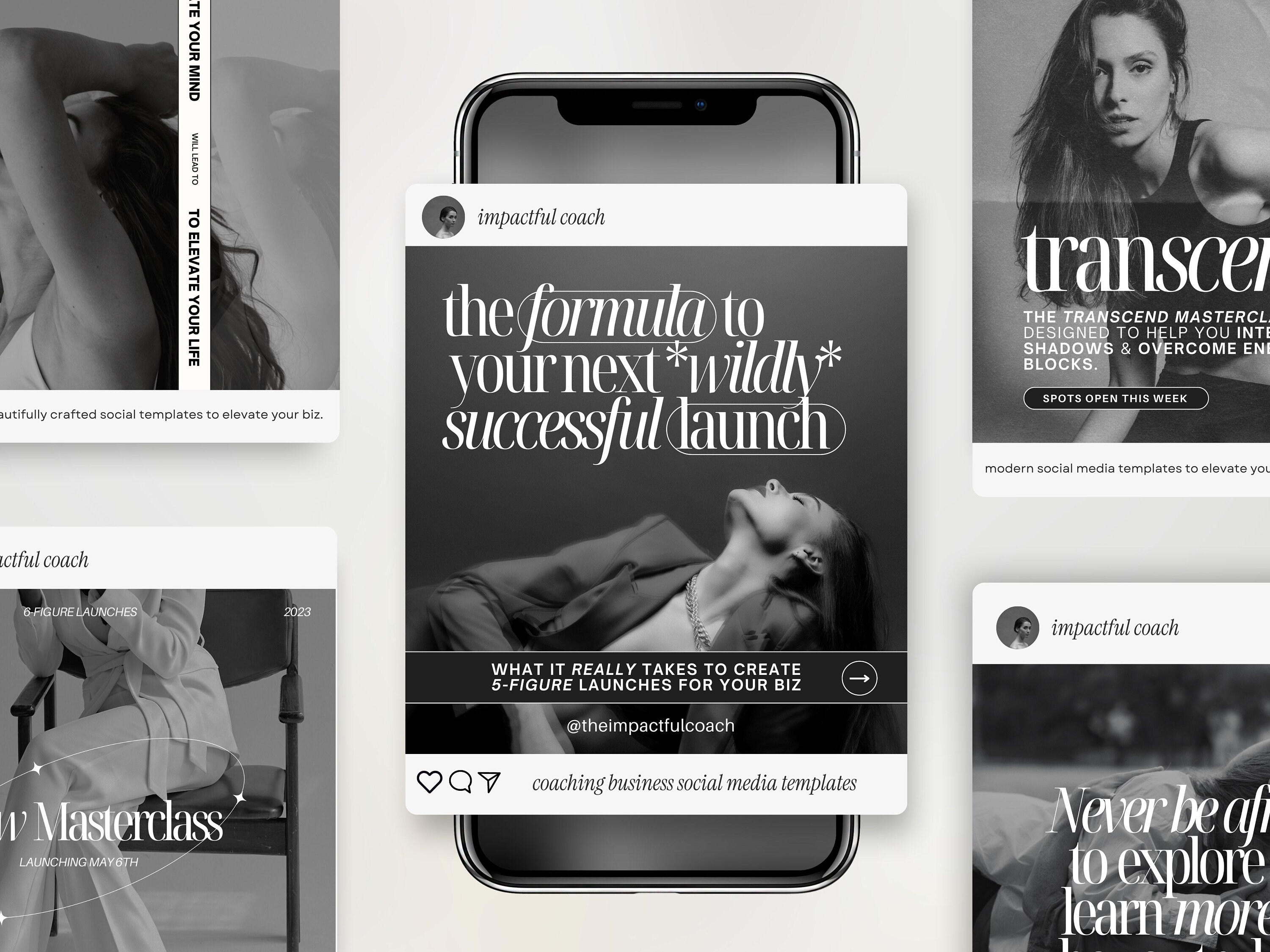 30 Mindset Coach Instagram Posts and Stories Luxury Editable - Etsy