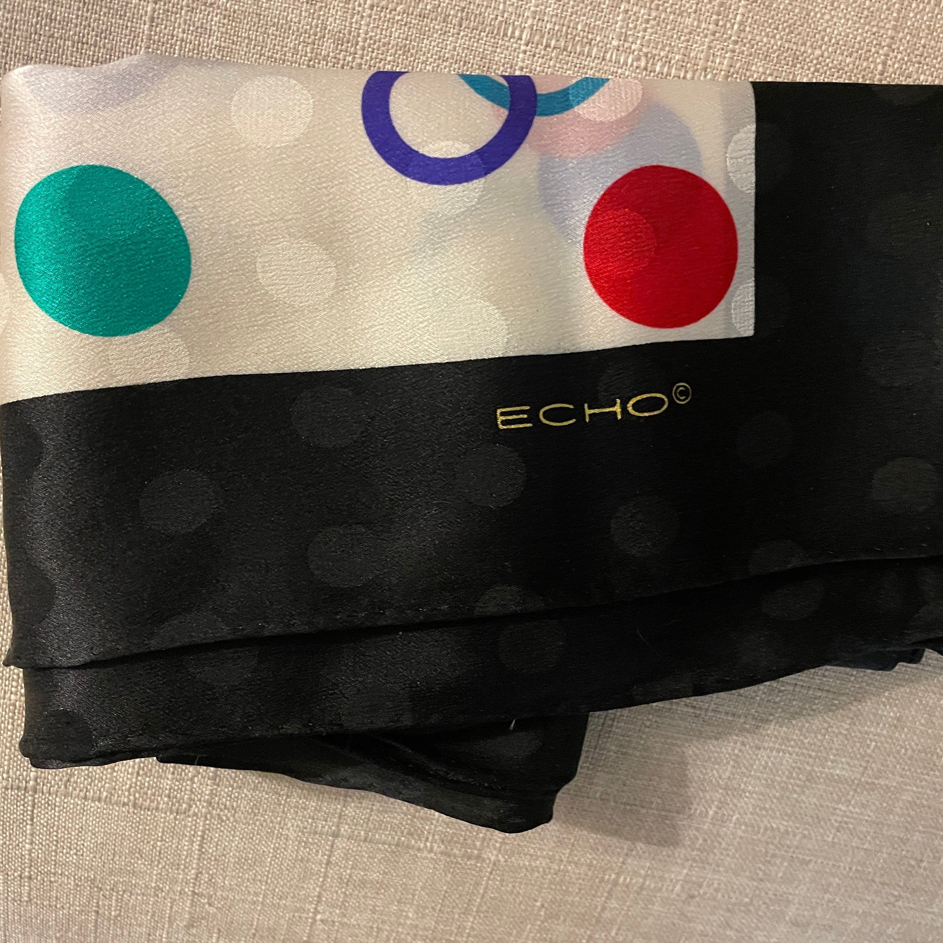 Echo Primary Colors Silk Scarf, New 80s - Etsy