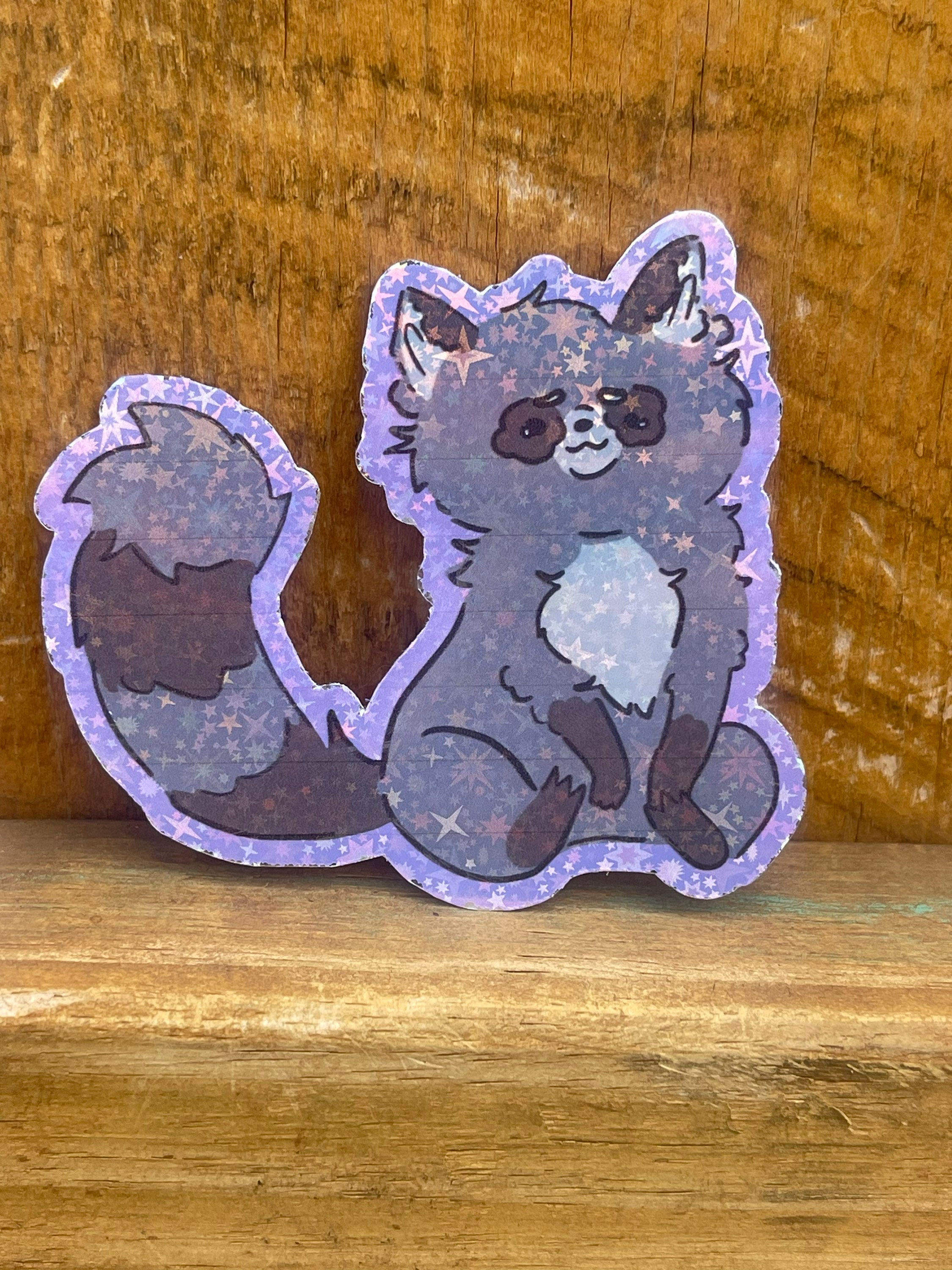 Cute Raccoon Sticker - Etsy