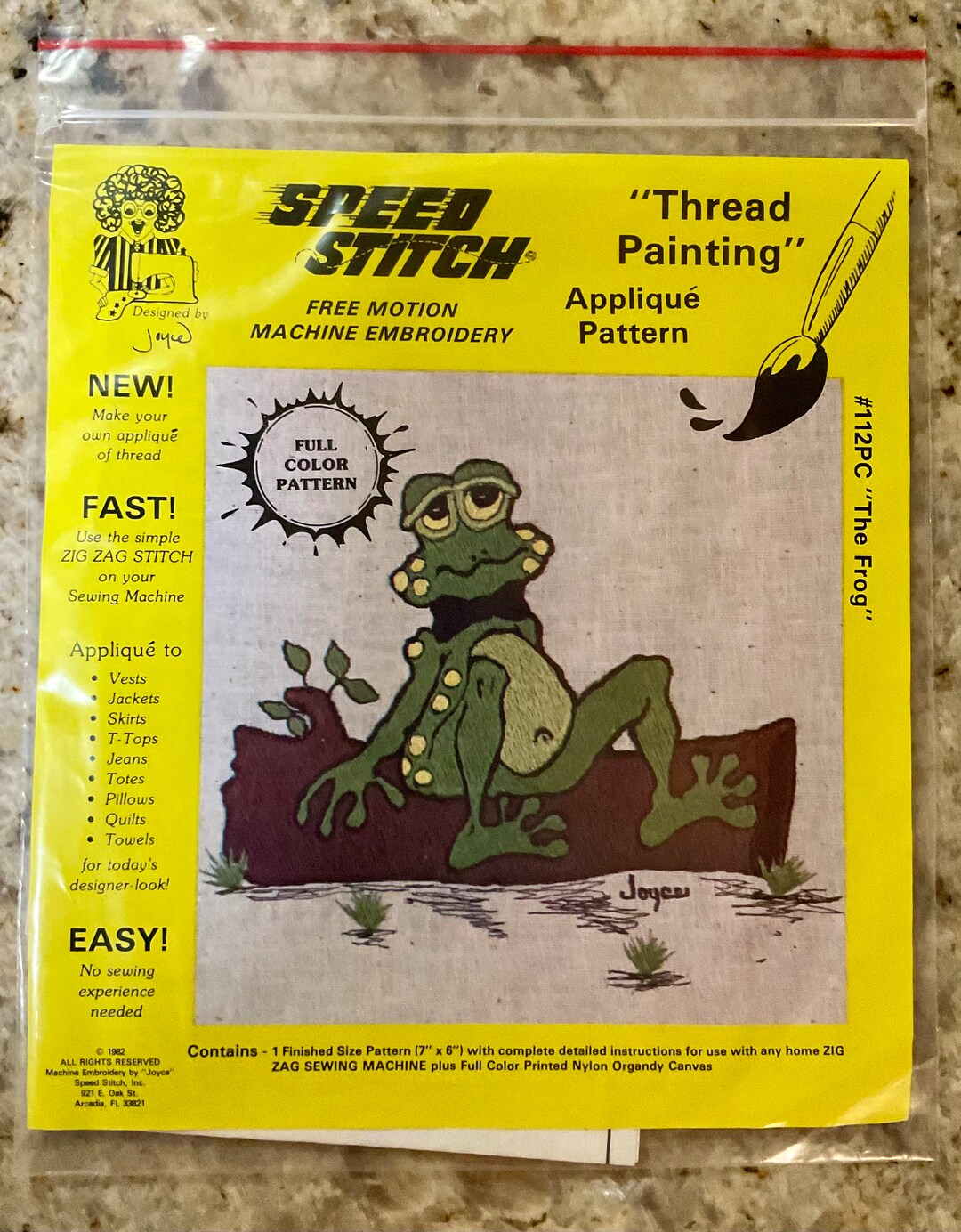 Speed Stitch Free Motion Sewing Machine Embroidery Kit for the Frog ...