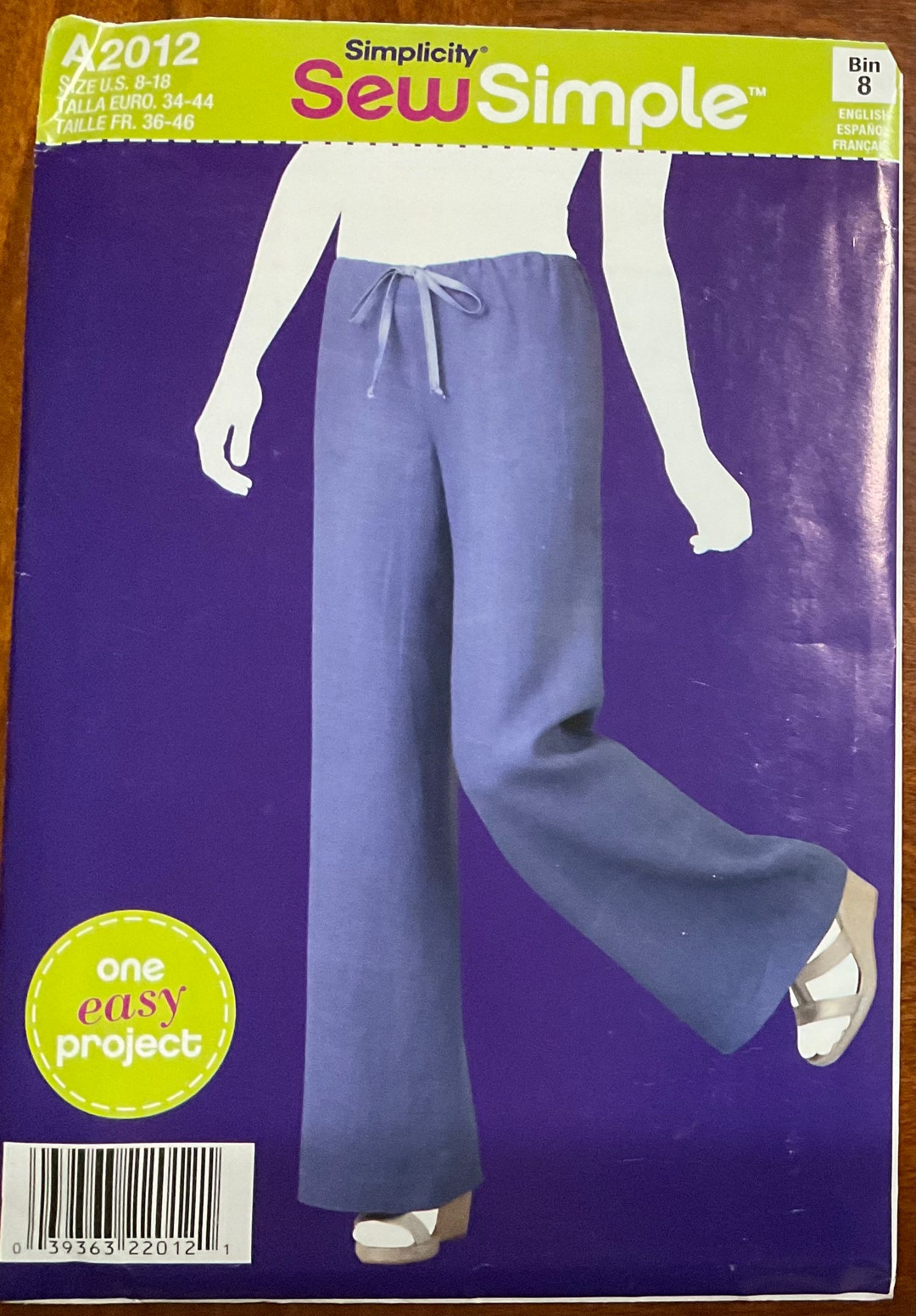 Simplicity Ladies Pants UNCUT Pattern 9267 Size 8, 10, 12, 14, 16, 18 ...