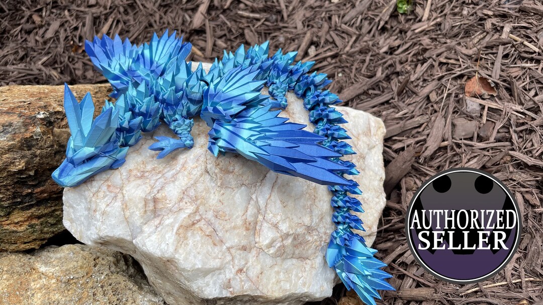Articulated Crystal Winged Dragon-designed by Cinderwing3d(authorized ...