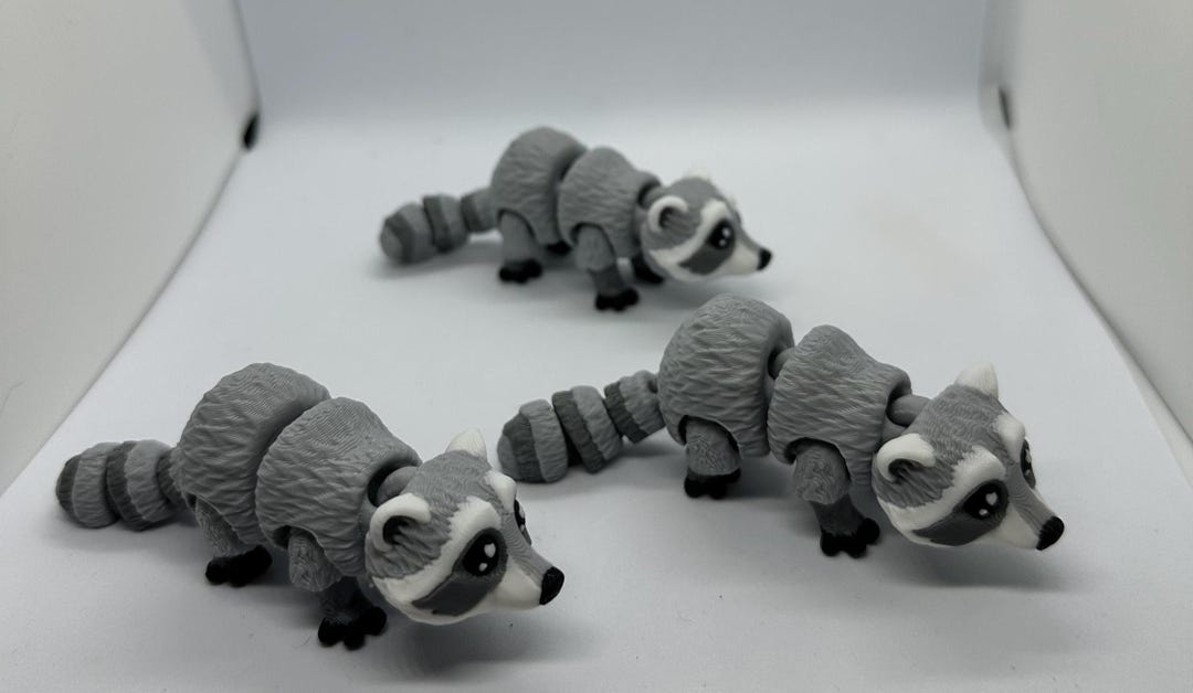 3D Articulated Mini Raccoon- Designed by Matmire Makes (authorized ...