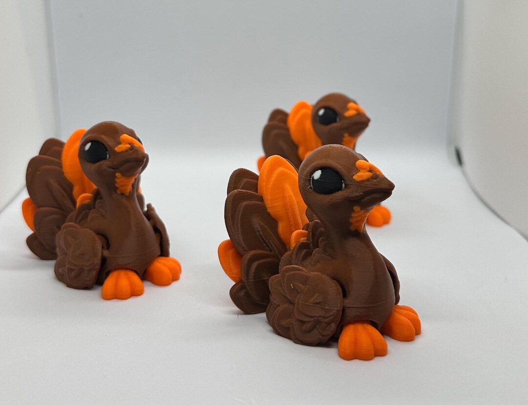 3D Printed Mini Articulated Turkey- Designed by Cinderwing3d ...