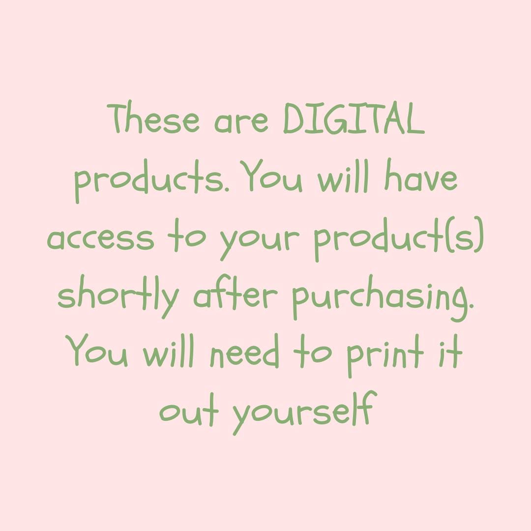 Simple Recipe Cards- Printable Recipe Cards - Etsy