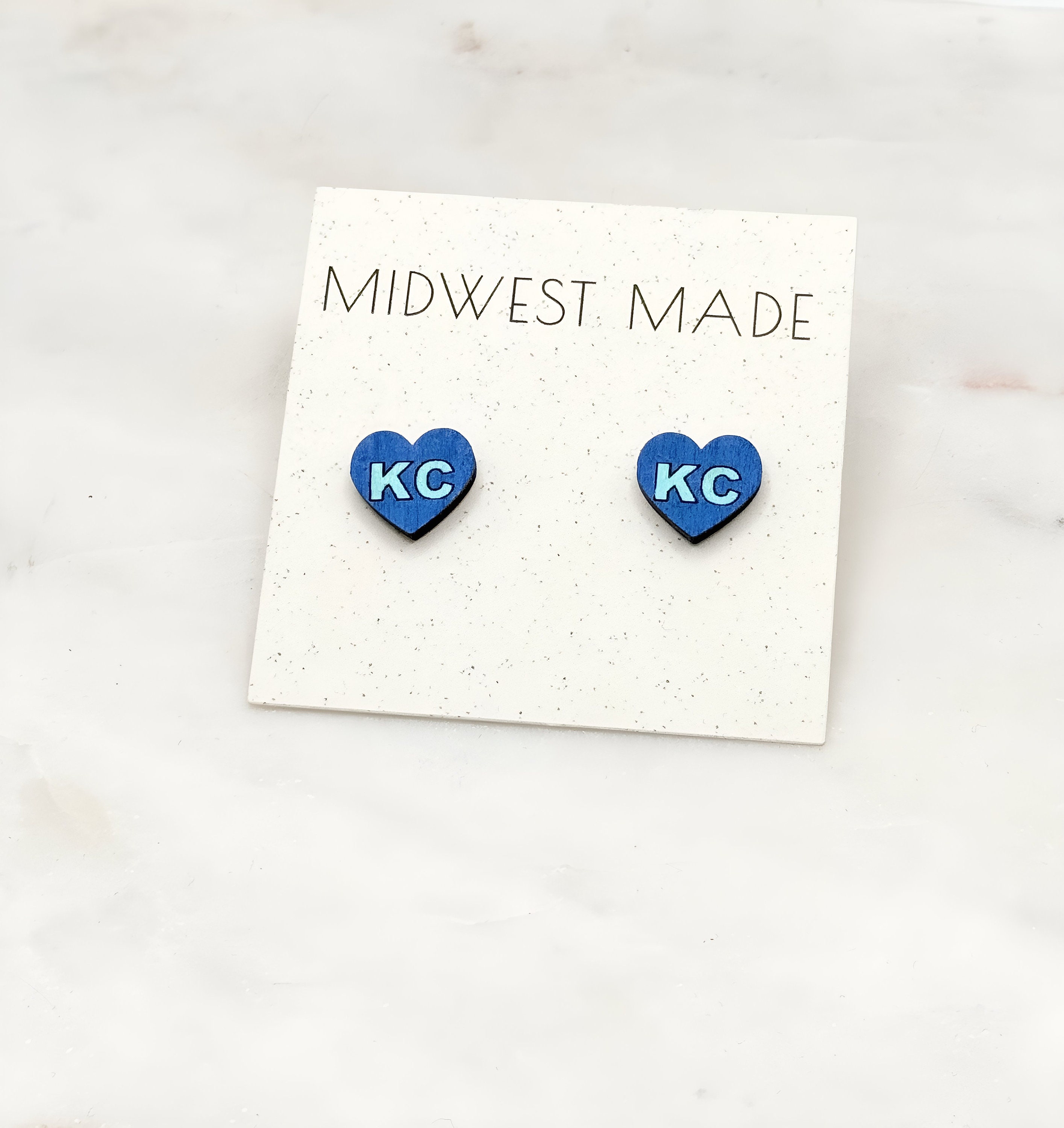 KC Heart Earrings. Kansas City Sport Teams Earrings. Chiefs Royals KC ...